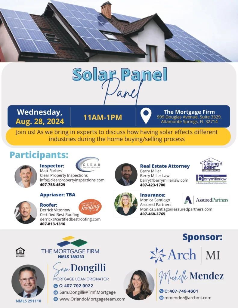 Join Us for an Expert Panel on Solar Panels - Clear Property Inspections